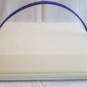 Vintage Tupperware Rectangular Cake Taker With Blue Strap | Etsy