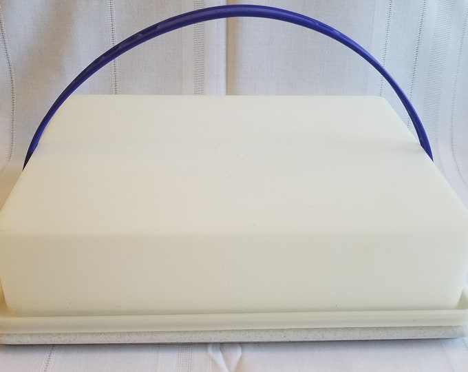 Vintage Tupperware Rectangular Cake Taker With Blue Strap - Etsy