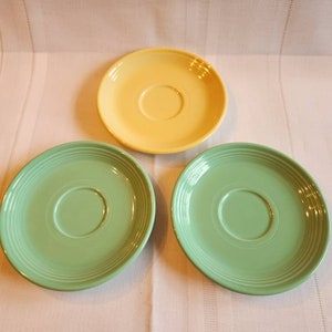 Vintage Fiestaware 6 Inch Saucers Dessert Plate Discontinued Colors ...