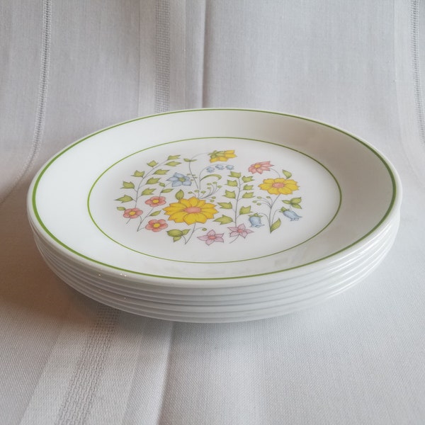 Vintage Corelle Dinnerware Green Flowers - Etsy