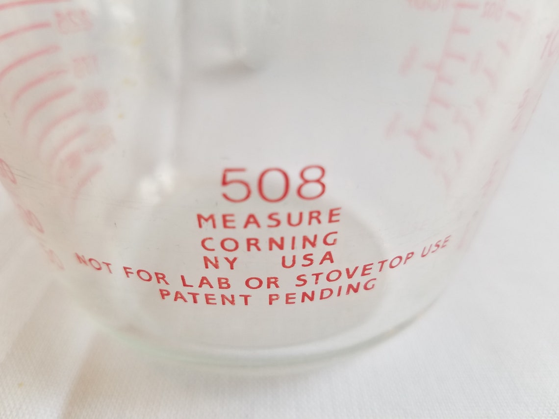 Vintage Pyrex 1 Cup Open Handle Measuring Cup 508 Metric | Etsy