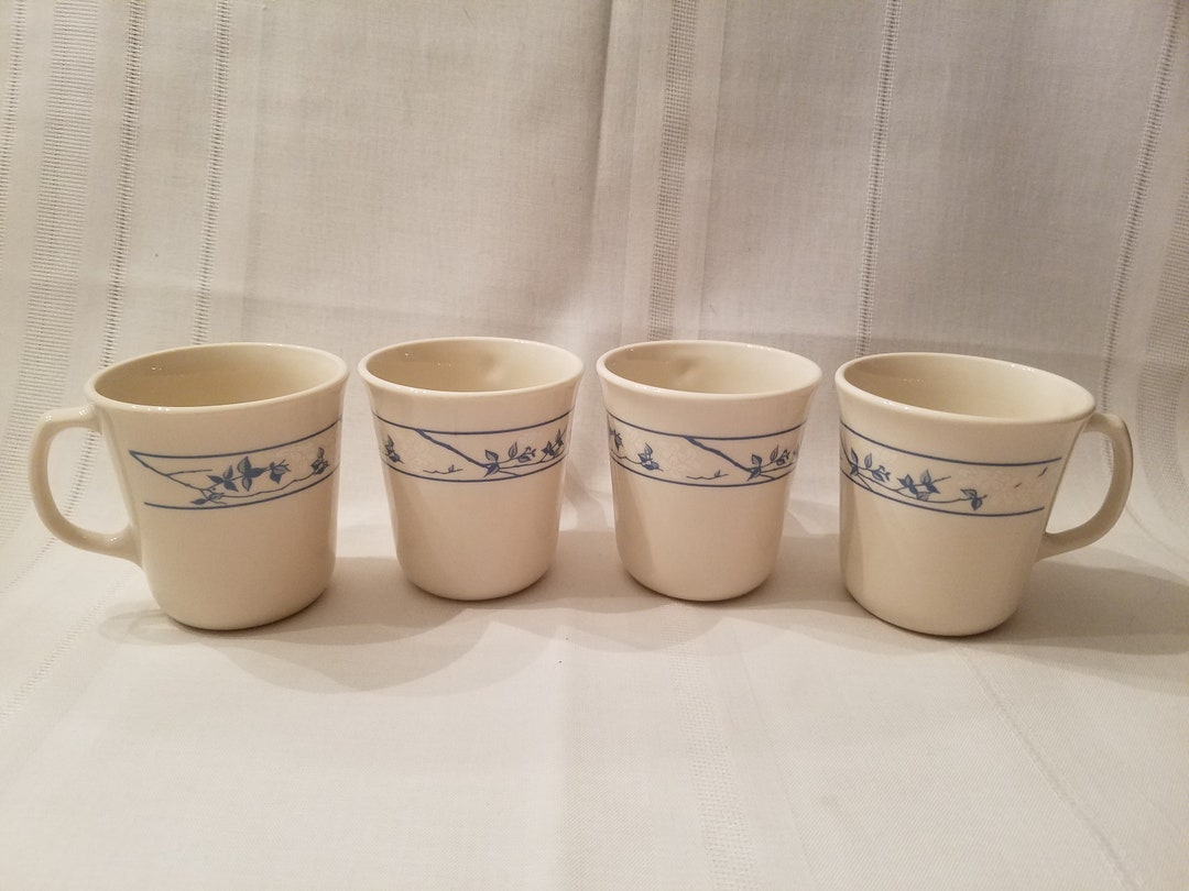 Set of 4 Vintage Corning First of Spring Coffee Mugs - Coffee Cups ...
