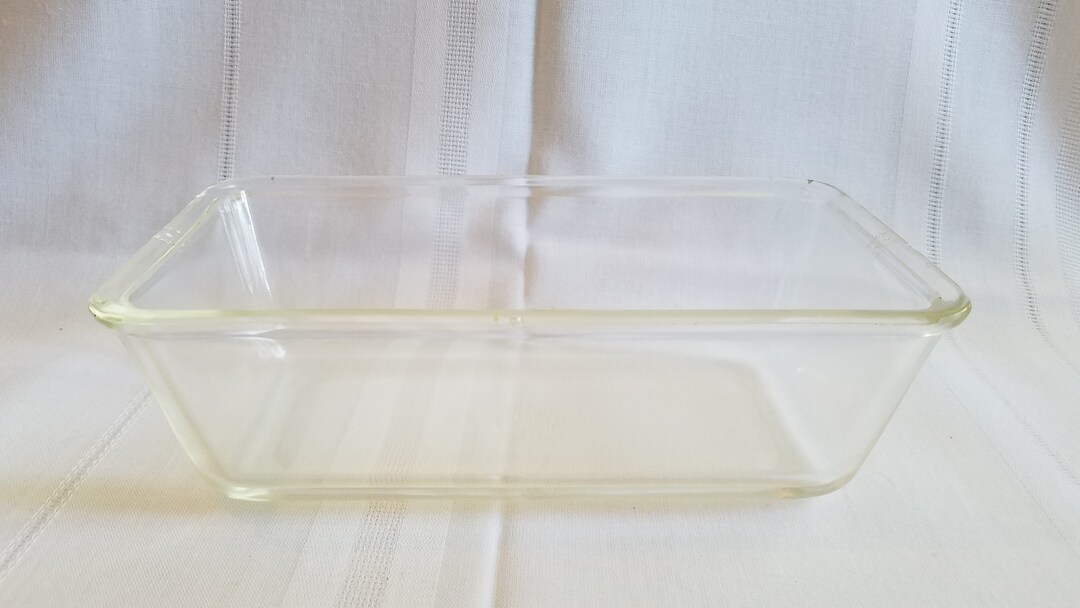 Vintage Pyrex Clear Loaf Pan Pyrex 212 Circular Dollar - Etsy