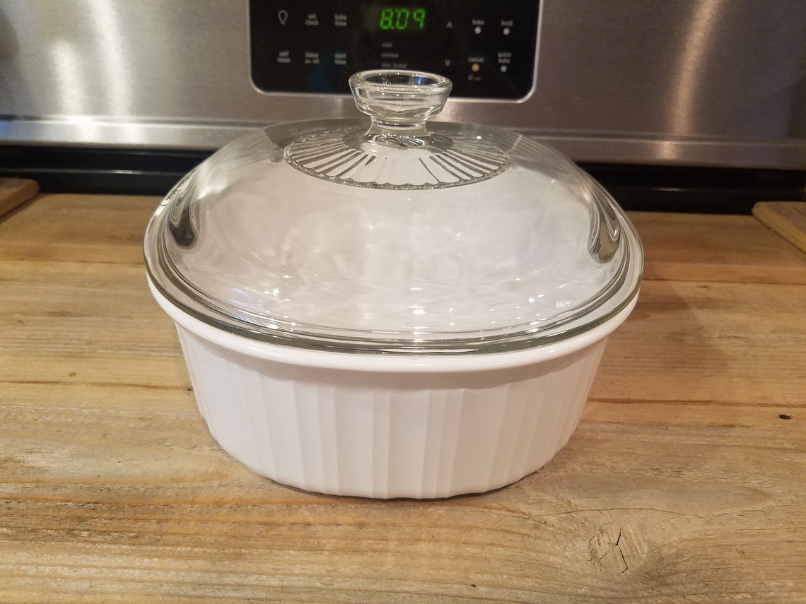 Vintage Corning Ware Pyroceram F-2-B French White 2.8 Liter - Etsy