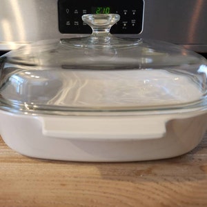 Vintage Corning Ware Pyroceram Beige 10 Inch Covered Casserole Dish A ...