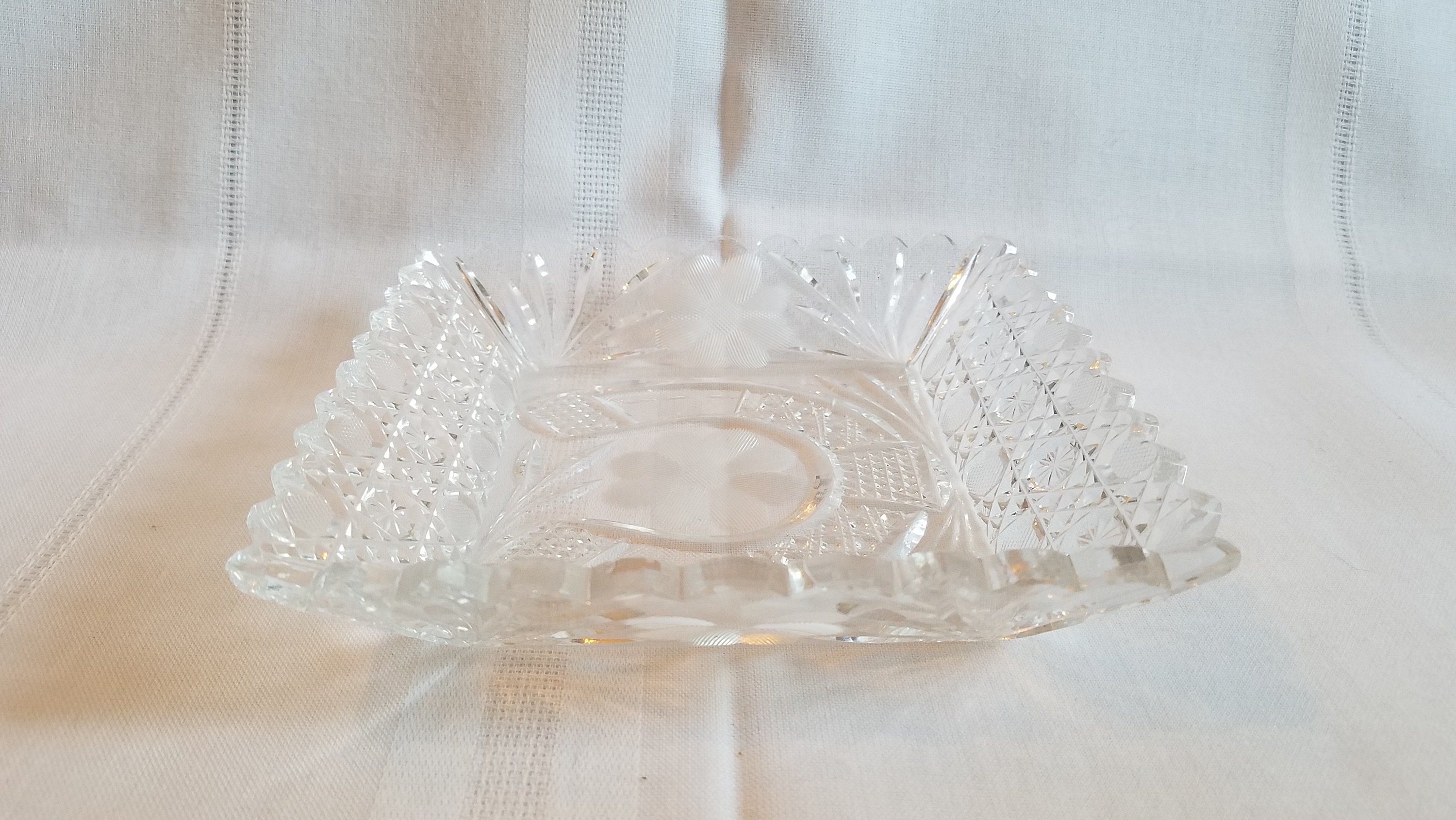 Vintage Small Clear Glass Tray Featuring a Horseshoe and | Etsy