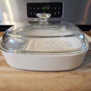 Vintage Corning Ware Pyroceram Beige 10 Inch Covered Casserole Dish A ...
