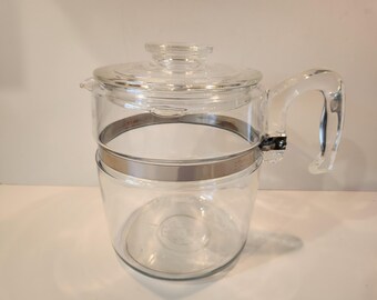 Vintage Pyrex Flameware 7759 Coffee Pot, 9 Cup Pyrex Flameware ...