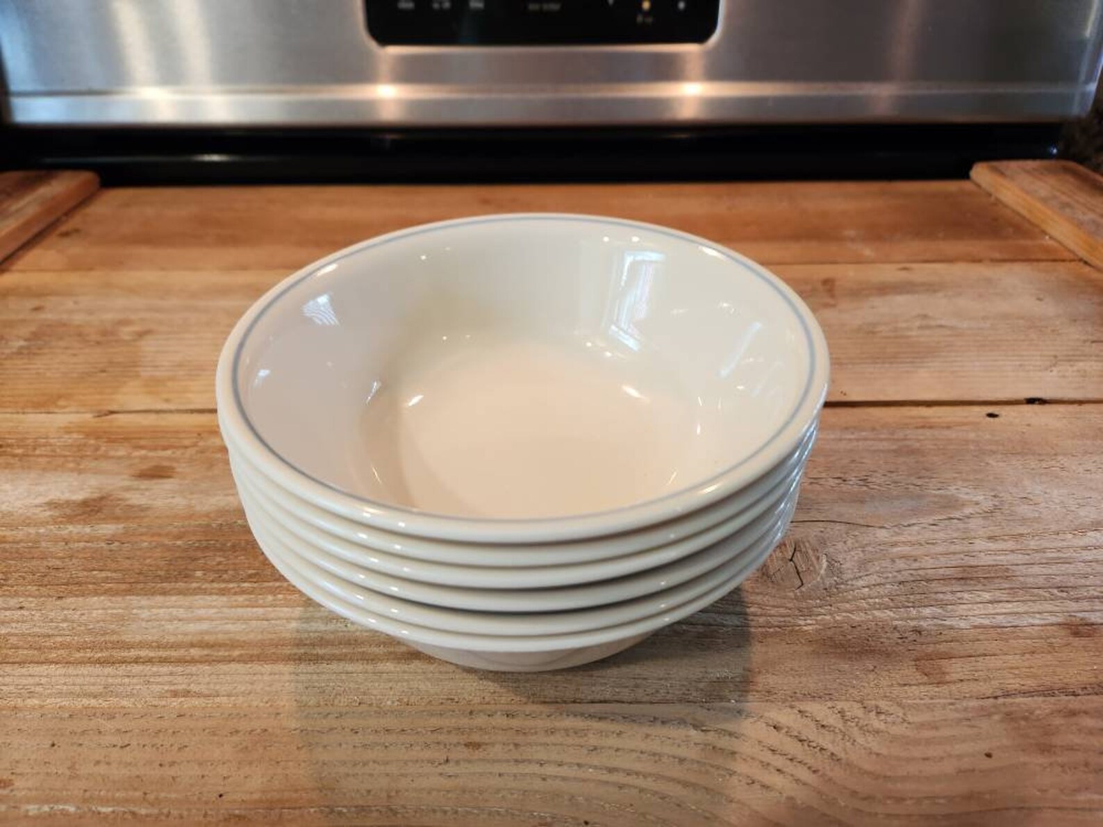 Set of 6 Vintage Corelle 18 Oz Soup / Cereal Bowls. Beige With - Etsy