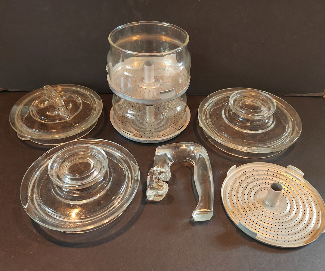 Vintage PYREX Flameware Stovetop Coffee Pot Parts ~ Lid ~ Handle ...