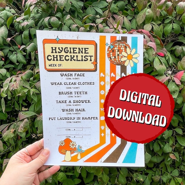 Adult Hygiene Checklist - Etsy