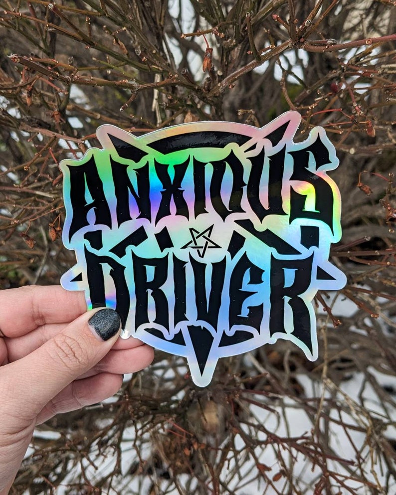 Anxious Driver Goth Bumper Sticker Pentagram Goth Fashion - Etsy