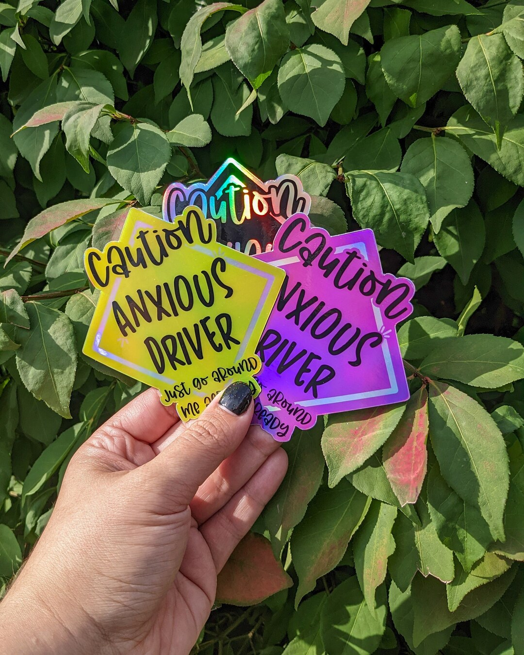 Anxious Driver Bumper Sticker, Caution Anxious Driver, I Hate Driving ...