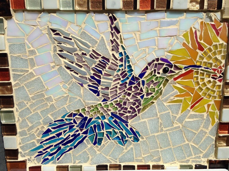 Hummingbird Mosaic Mosaic wall art Home decor MosaicAl | Etsy
