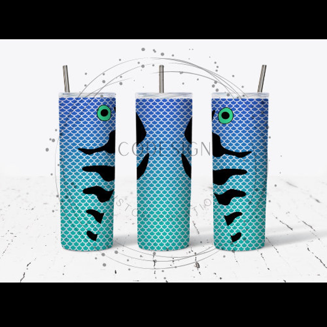 Fishing Lure Sublimation Tumbler W/ Lid, Stainless Steel, 20oz, 30oz ...
