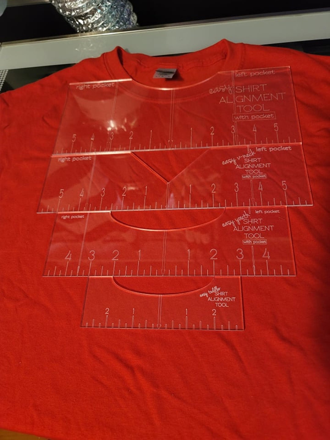 T-shirt Alignment Guide Tool, Crafting Tools, Business, Acrylic ...
