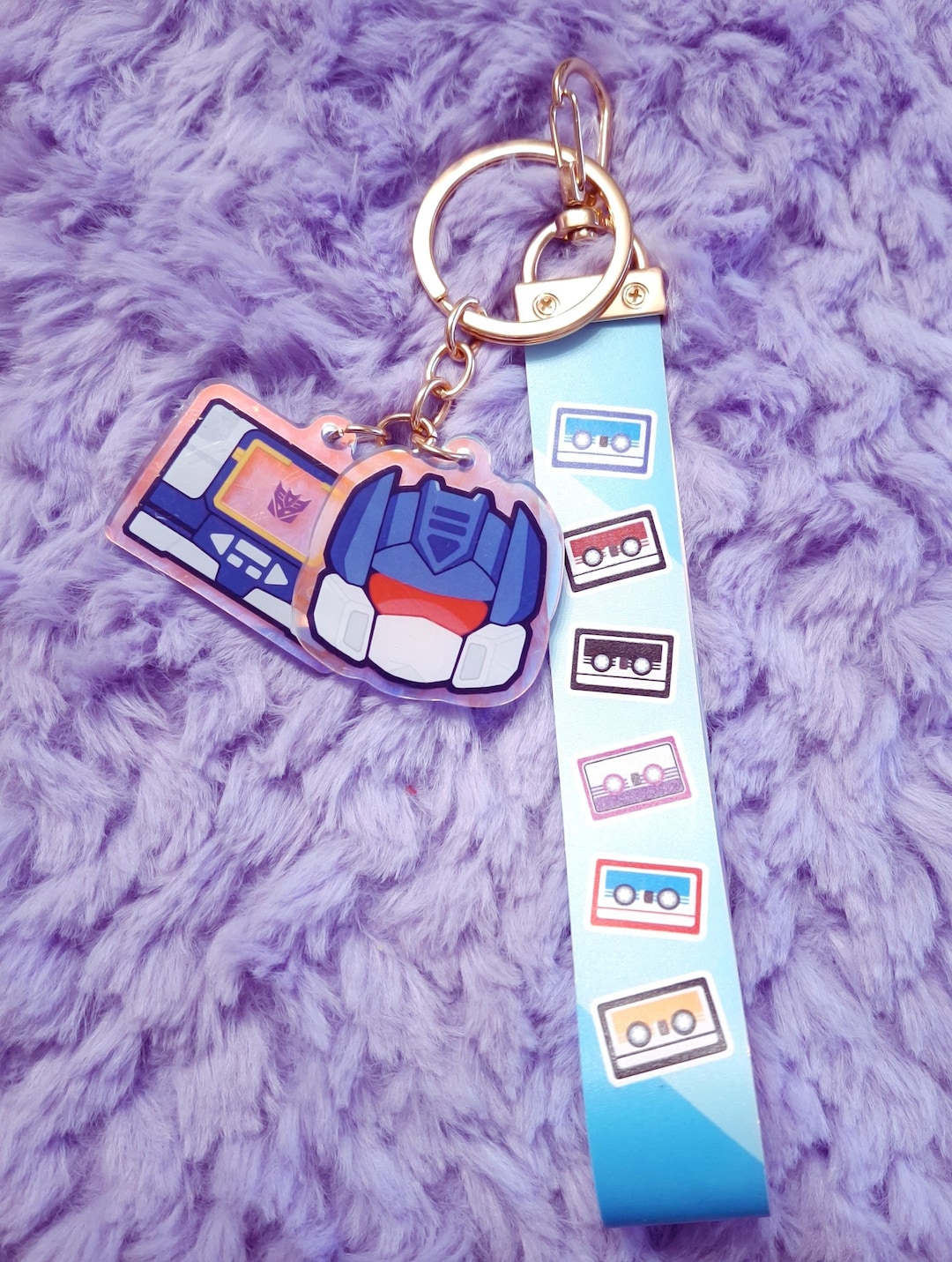 Transformers Soundwave Double Keychain and Cassettes PVC Wristlet ...