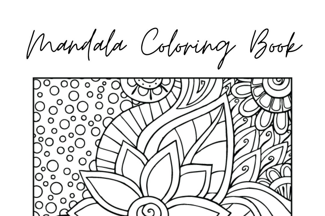 50 Page Mandala Coloring Book instant Download - Etsy