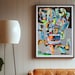 Human Abstract Wall Art, Face Modern Art Paper Print, Vertical Painting ...