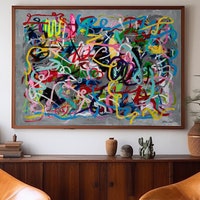 Extra Large Abstract Art Print Wall Decor, Abstract Expressionism ...