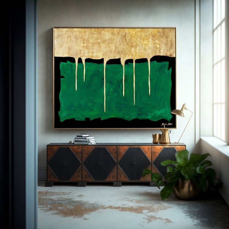 Obra de arte 'Coroa Dourada' | Arte minimalista sobre tela do artista ...