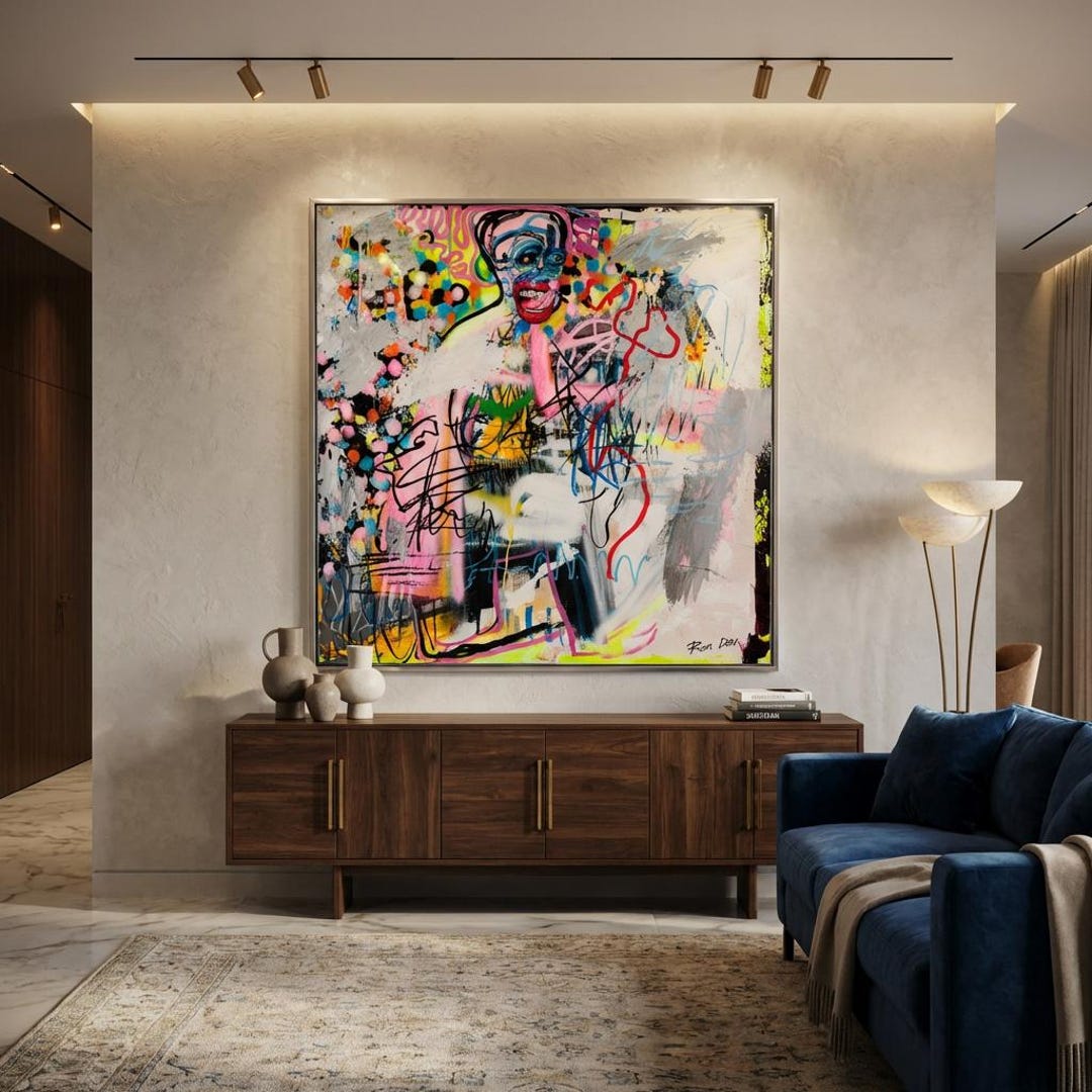 Contemporary Abstract Art Painting Large Canvas Wall Decor Modern ...