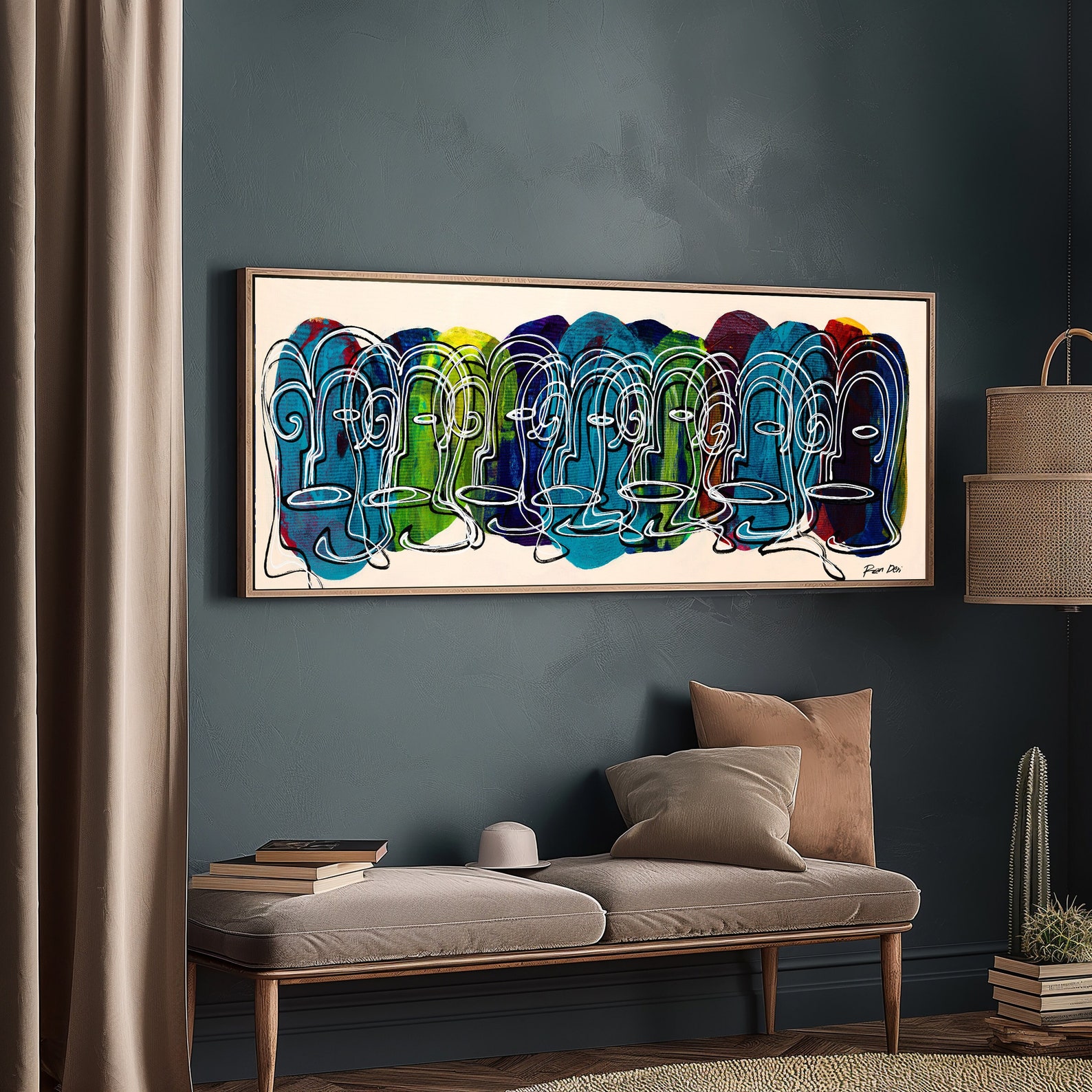 Extra Wide Abstract Art Painting Canvas - Wall Art Prints Canvas Wall ...