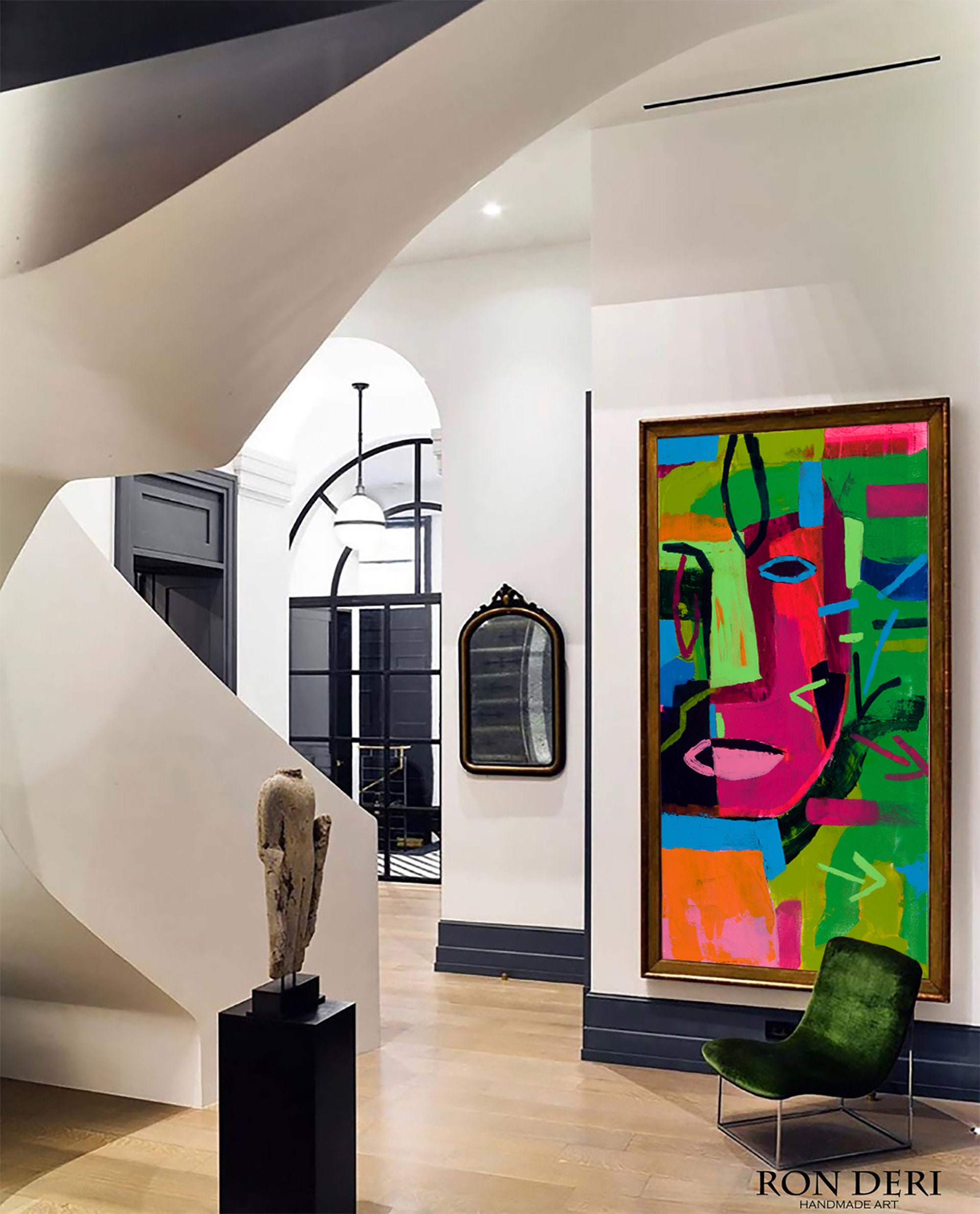 Canvas PRINT Modern Abstract mask Contemporary - Etsy