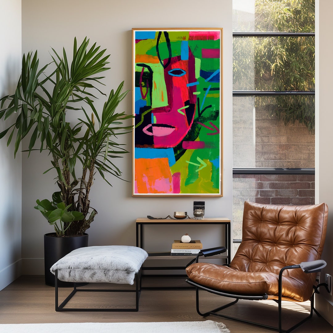 Colorful Abstract Art Painting, Print on Canvas, Large Wall Art Decor ...