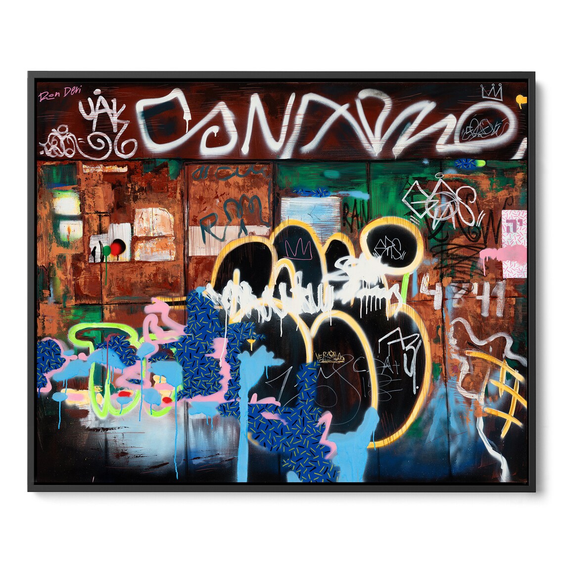 Painting "ya" by Ron Deri | Graffiti Abstract on Canvas, Modern ...