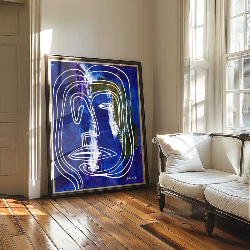 Blue Artwork - Etsy