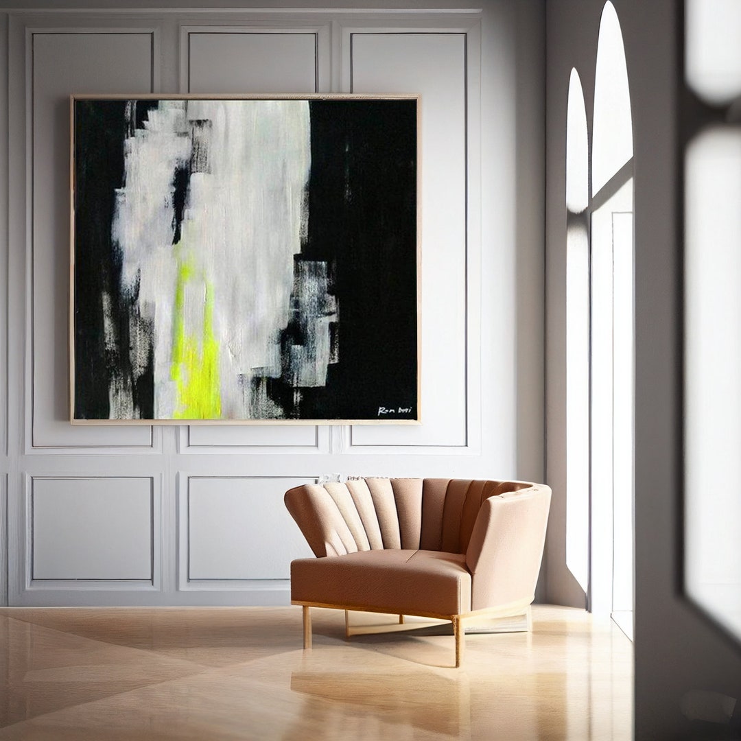 Painting 'neon' Large Abstract Artwork, Painting on Canvas, Large Wall ...