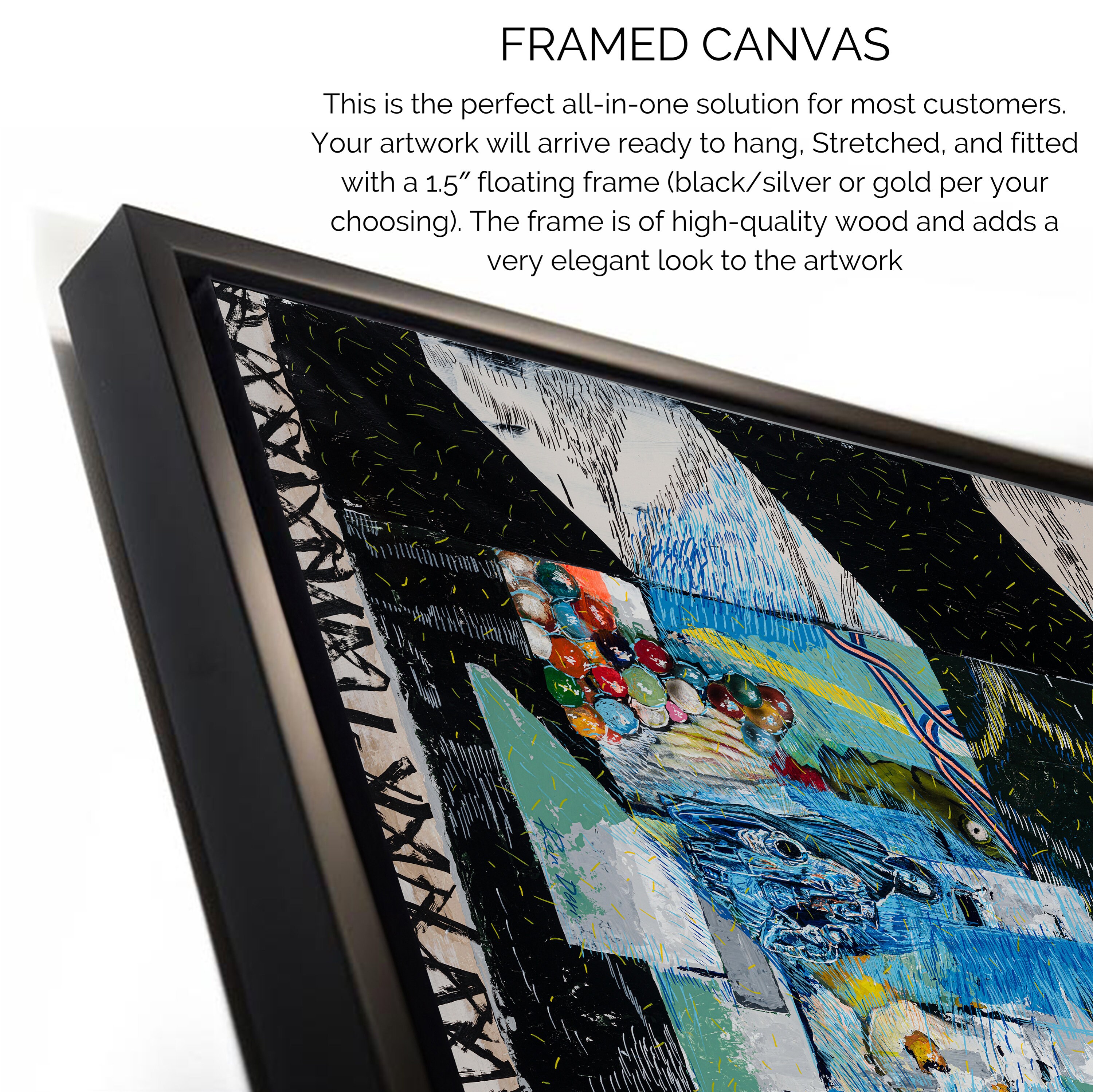 Abstract Canvas Painting: 'conspiracy' Modern Art Print - Etsy