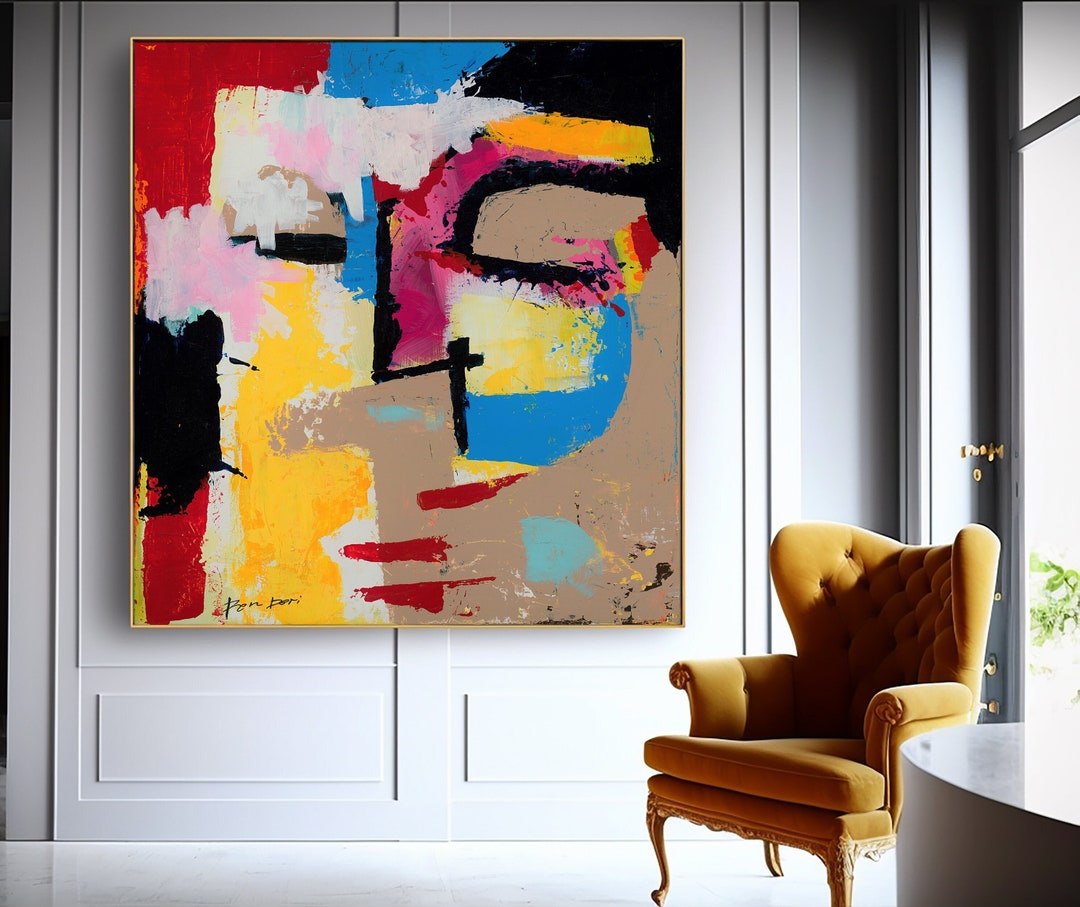 Bold Abstract Art Painting Large Canvas Wall Decor Modern Contemporary ...