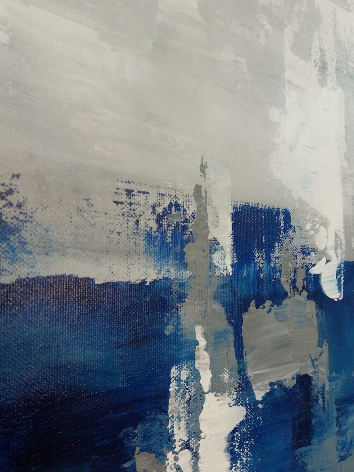 Large Painting Original Blue Abstract Painting Oil Painting - Etsy