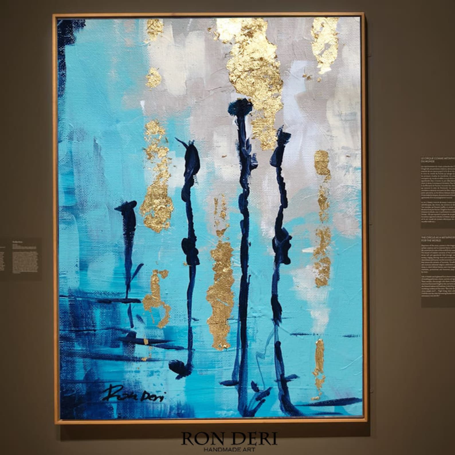 Extra Large Wall Art Blue Abstract Canvas Art Oversized | Etsy