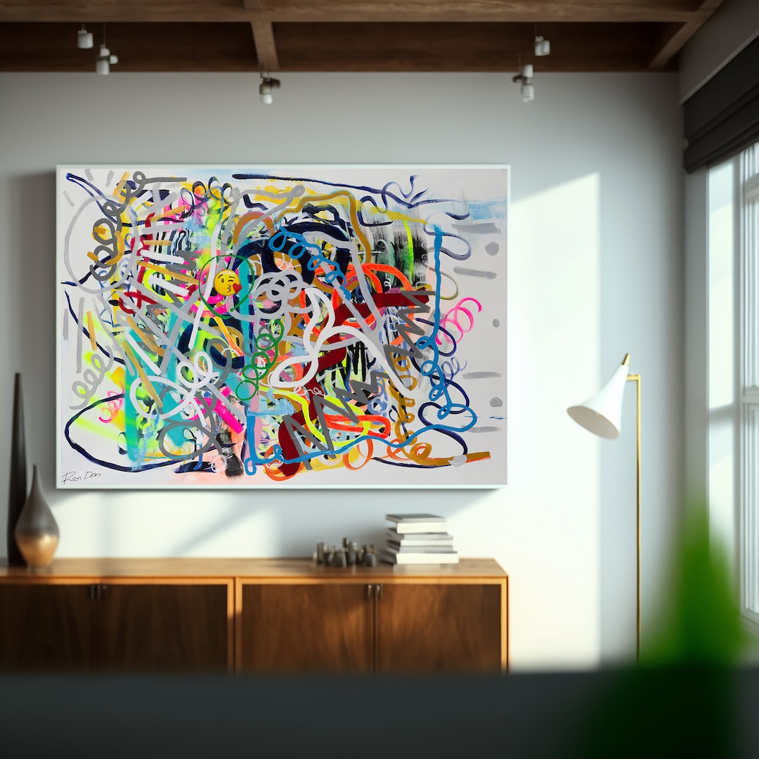 Colorful Abstract Fine Art Print - Large Abstract Painting Print for ...