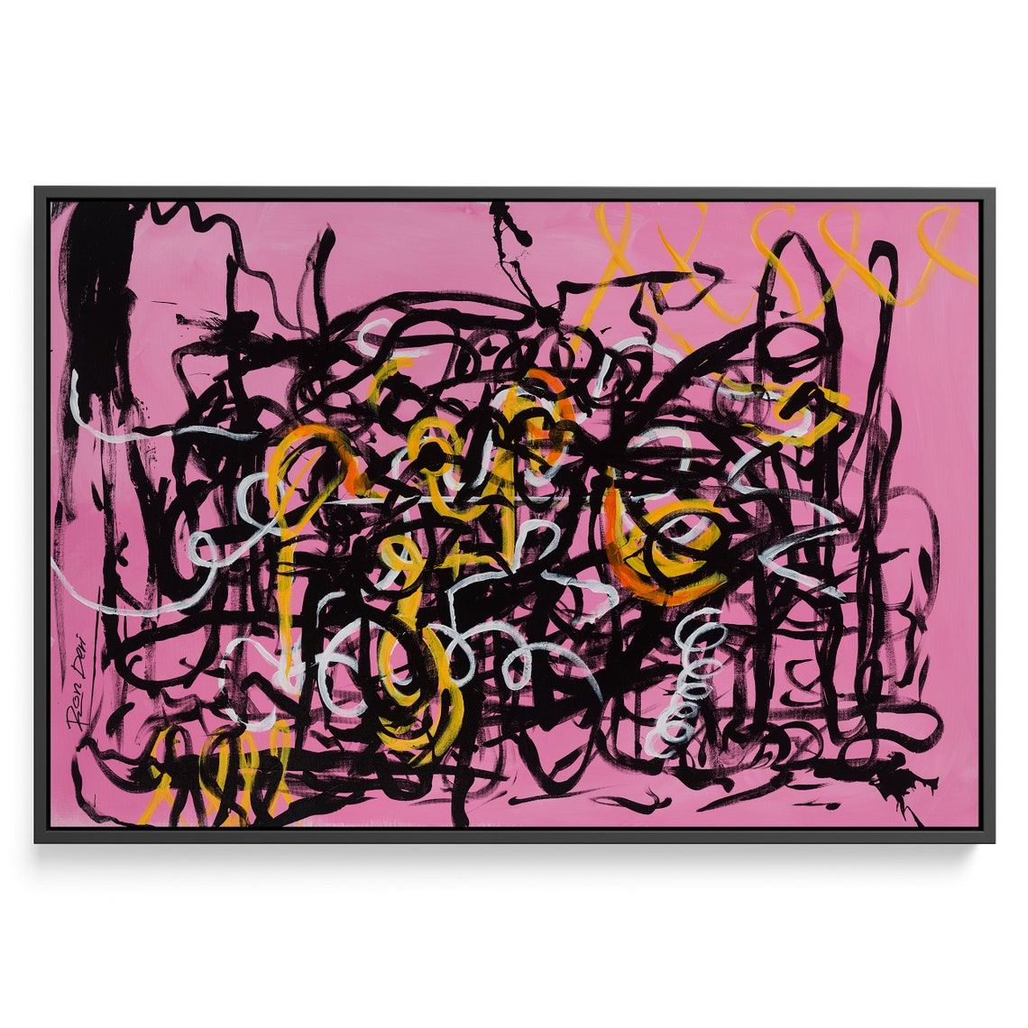 HUGE 63" Painting Abstract 'chaos II' | Large Modern Abstract Painting ...