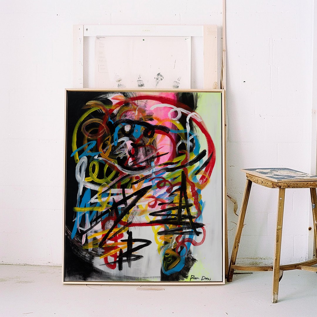 55" Handmade Painting "hues of Strength" | Contemporary Art, Abstract ...