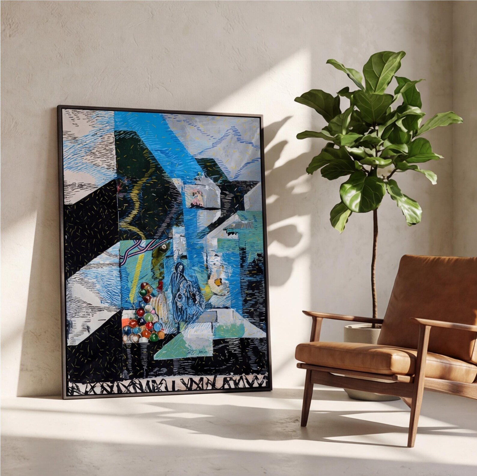 Abstract Canvas Painting: 'conspiracy' Modern Art Print - Etsy