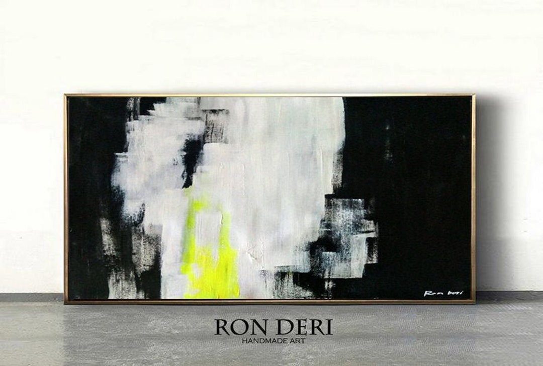 Black Art Abstract Painting on Canvas Large Wall Art Landscape Painting ...
