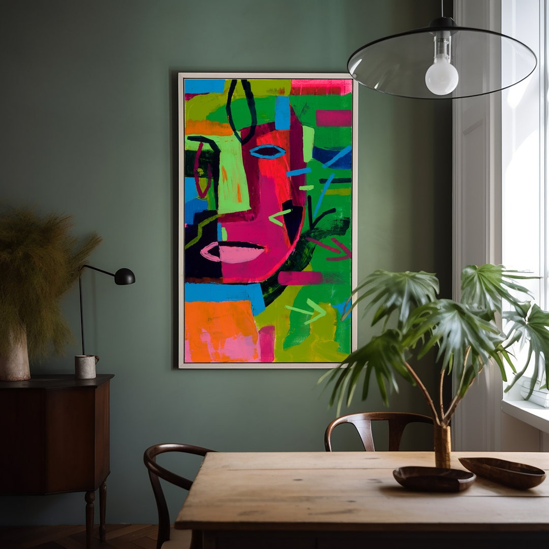 Canvas PRINT Modern Abstract "mask" | Contemporary Art, Abstract ...
