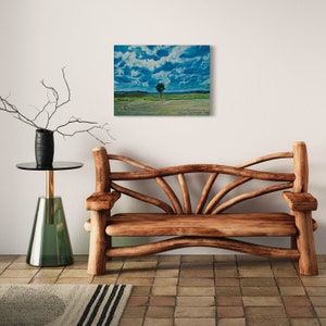Field of Lonely Tree, Expressionism Art Painting, Framed & Ready to ...