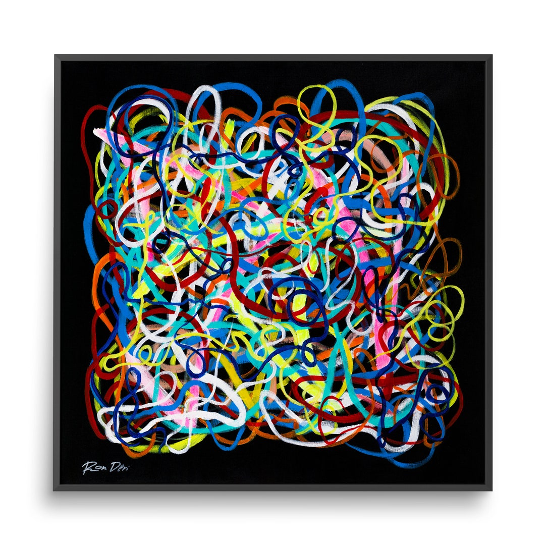 Original Painting "intersections" Modern Abstract Art - ONE OF A KIND ...