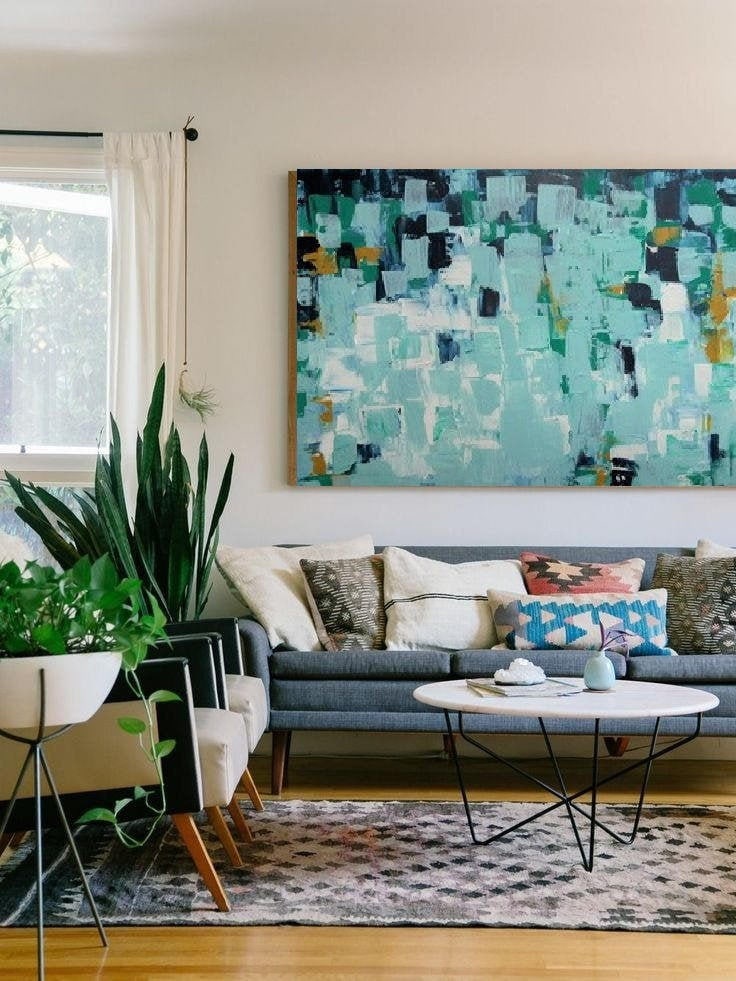 Wall Art Abstract Painting Paintings on Canvas Large Wall | Etsy