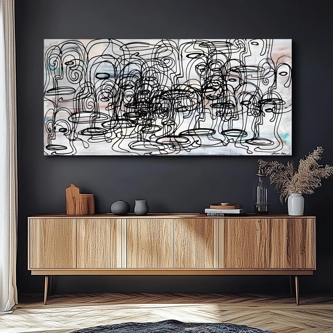 Extra Wide Abstract Art Painting Wall Art Prints Canvas Wall Art ...