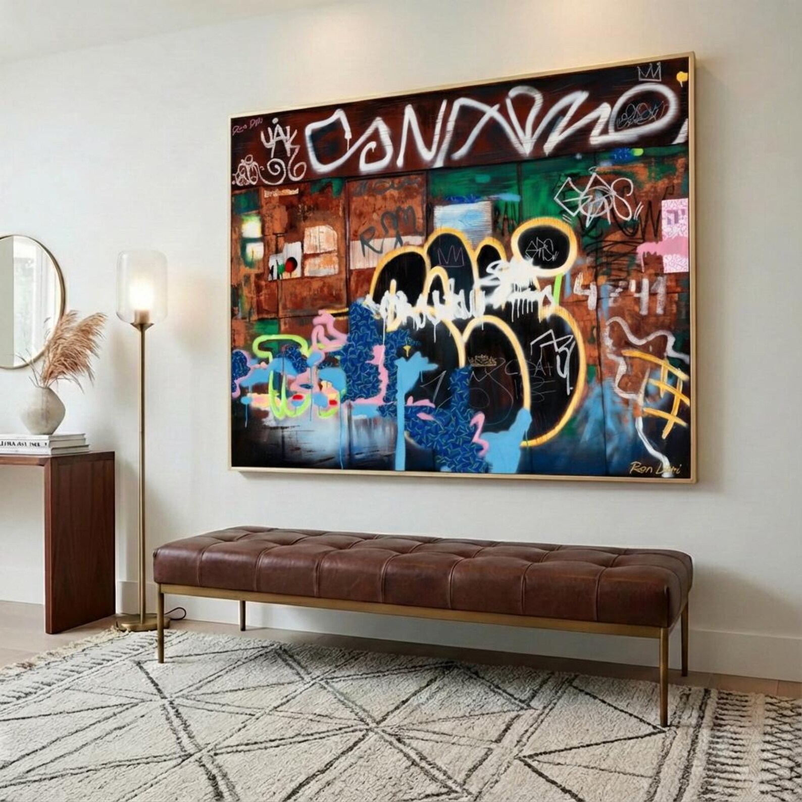 Painting "ya" by Ron Deri | Graffiti Abstract on Canvas, Modern ...