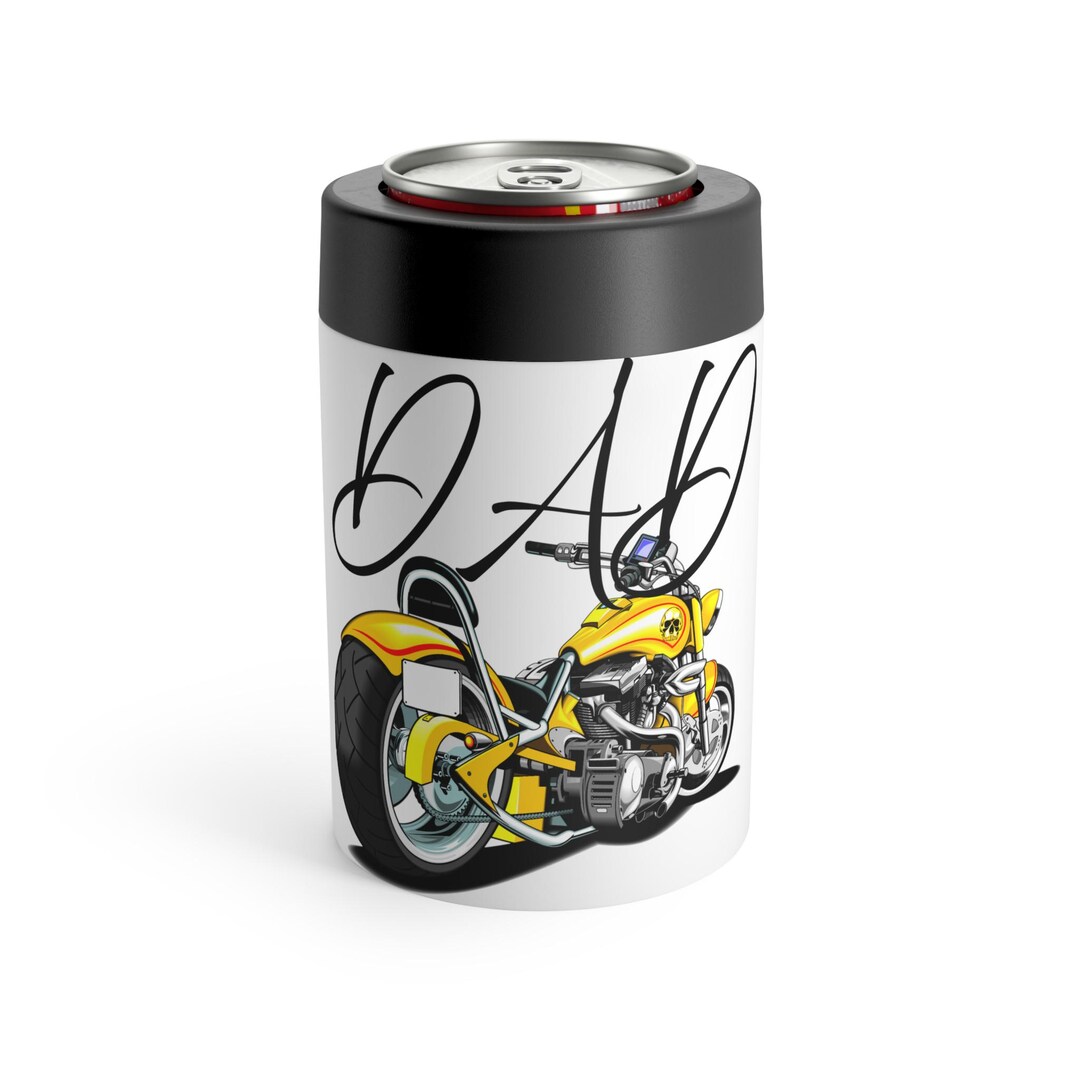 Yellow Chopper Motorcycle Can Holder | Insulated Slim Koozie - Etsy