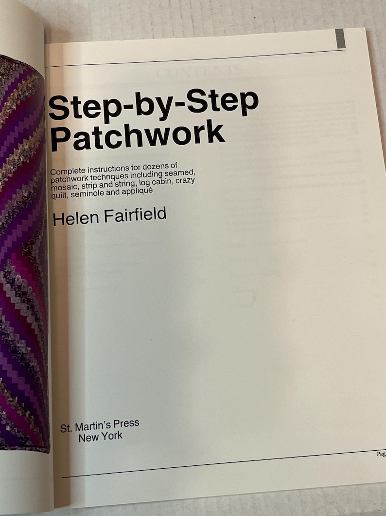 1990 Step-by-step Patchwork Quilt Pattern Book 17 Plus Techniques ...