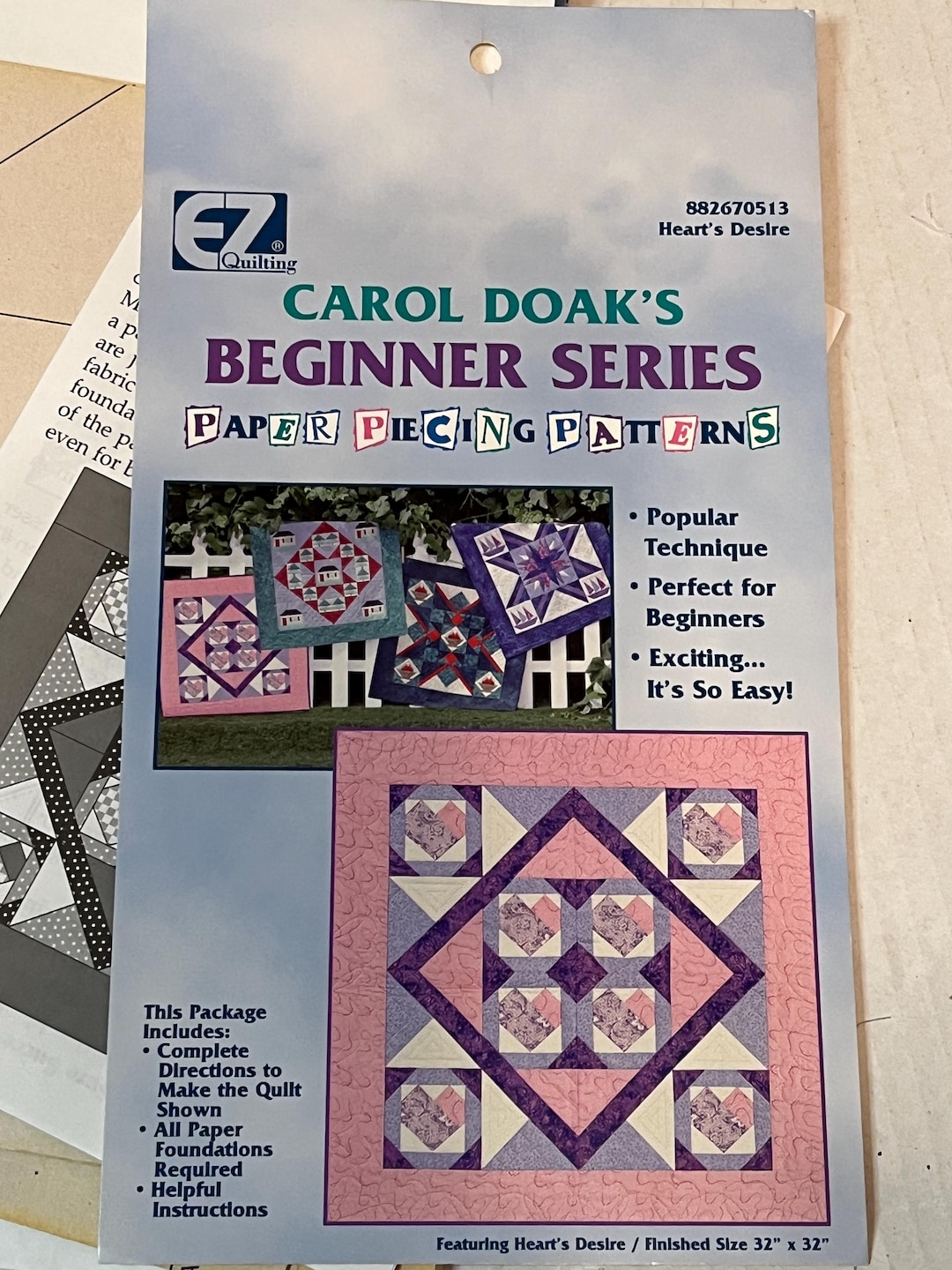 Carol Doak’s Beginner Series, Paper Piecing Patterns Quilt Started You ...